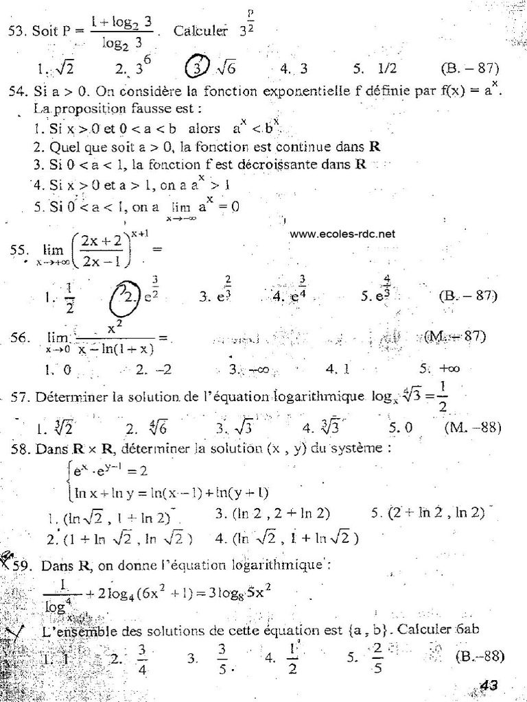 Math Exercices p43 | PDF