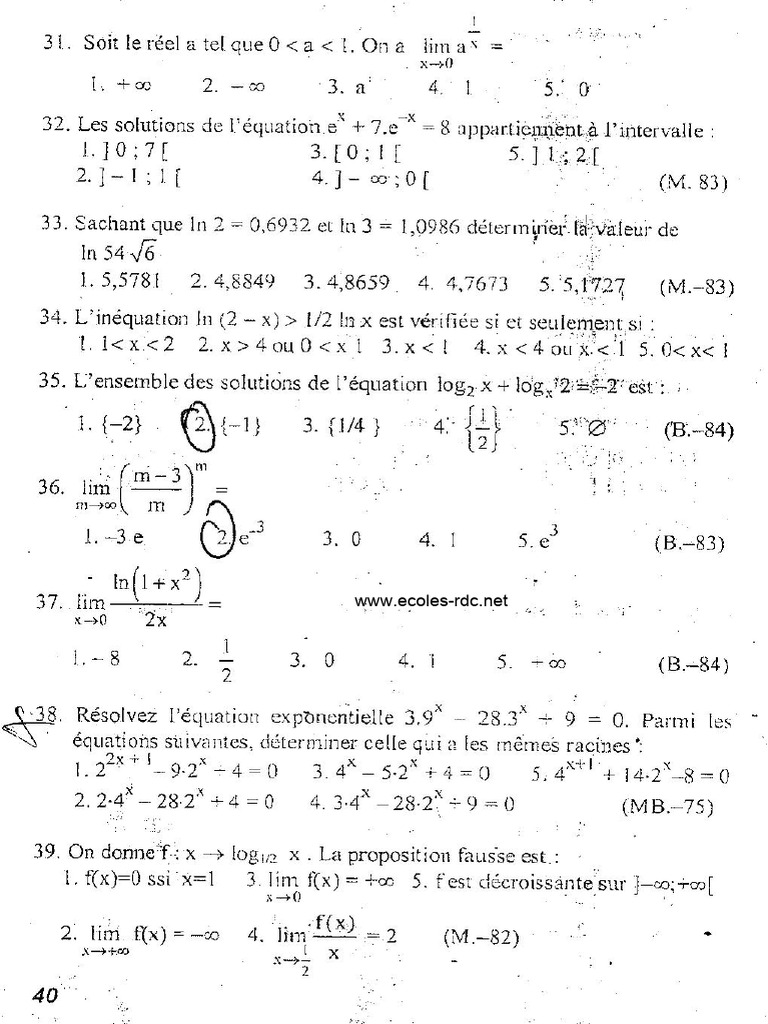 Math Exercices p40 | PDF