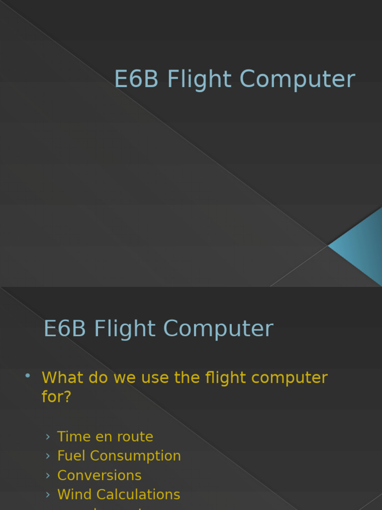 E6B Fuel Consumption Calculations | PDF