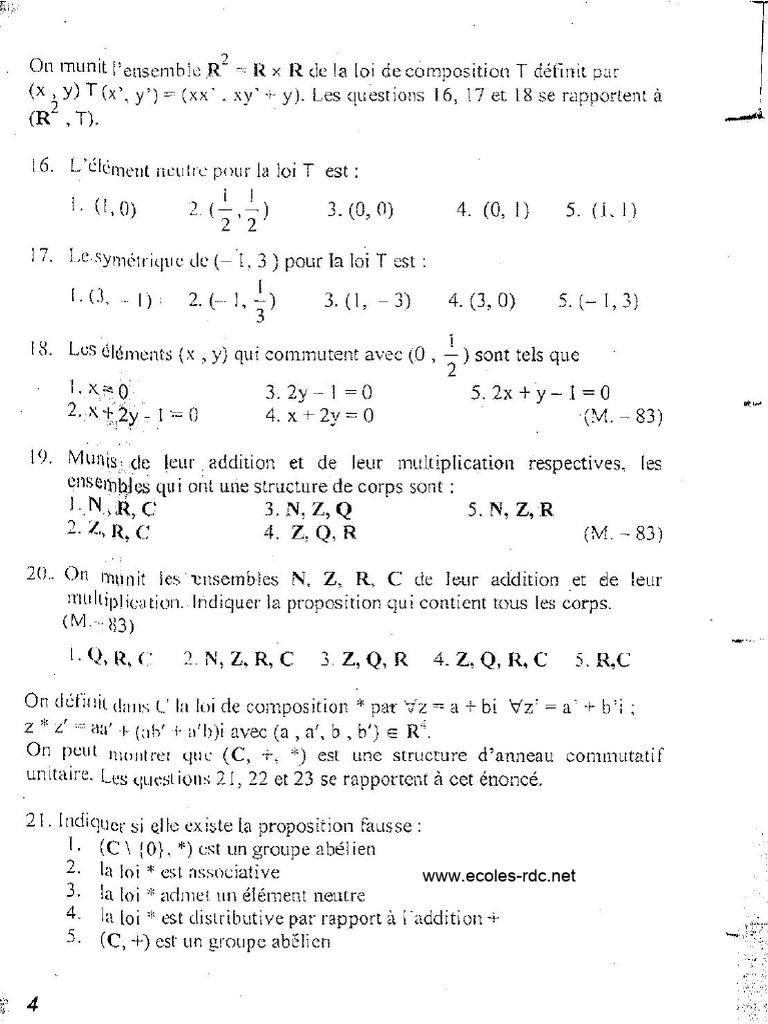 Math Exercices p4 | PDF