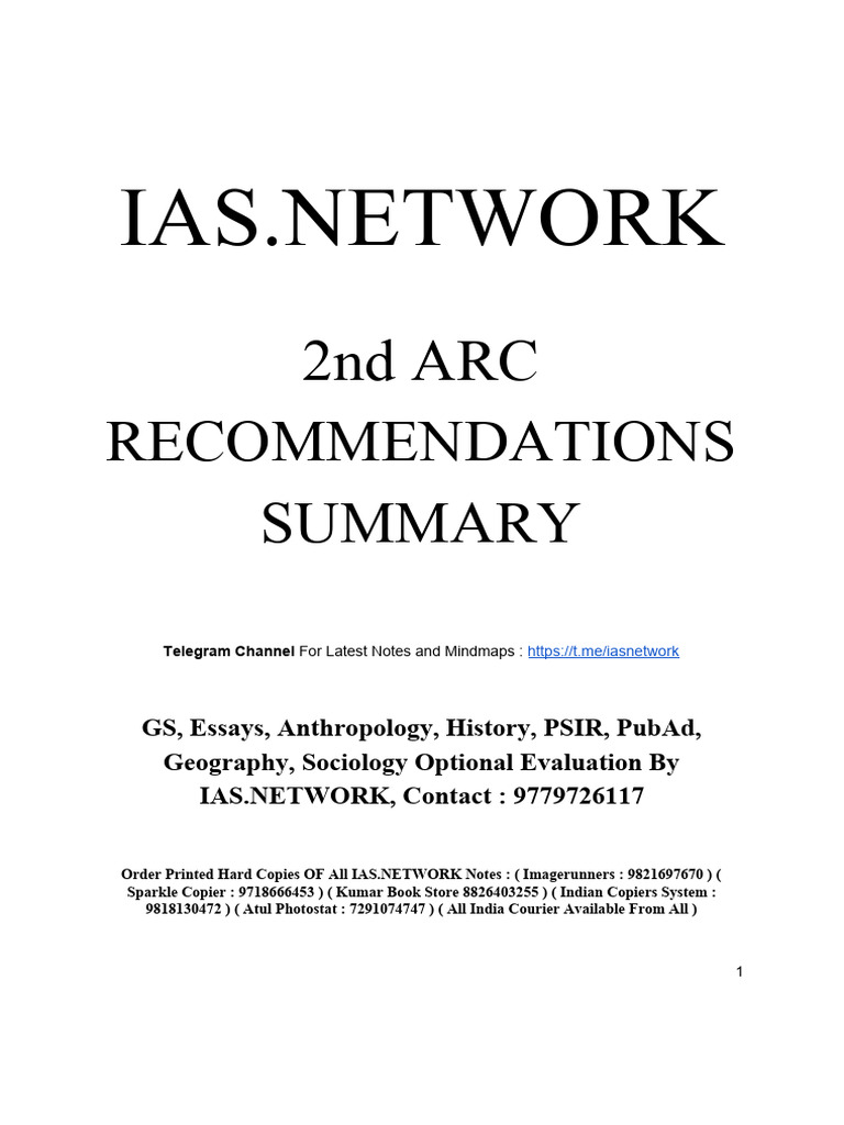2nd ARC Summary | PDF | Emergency Management