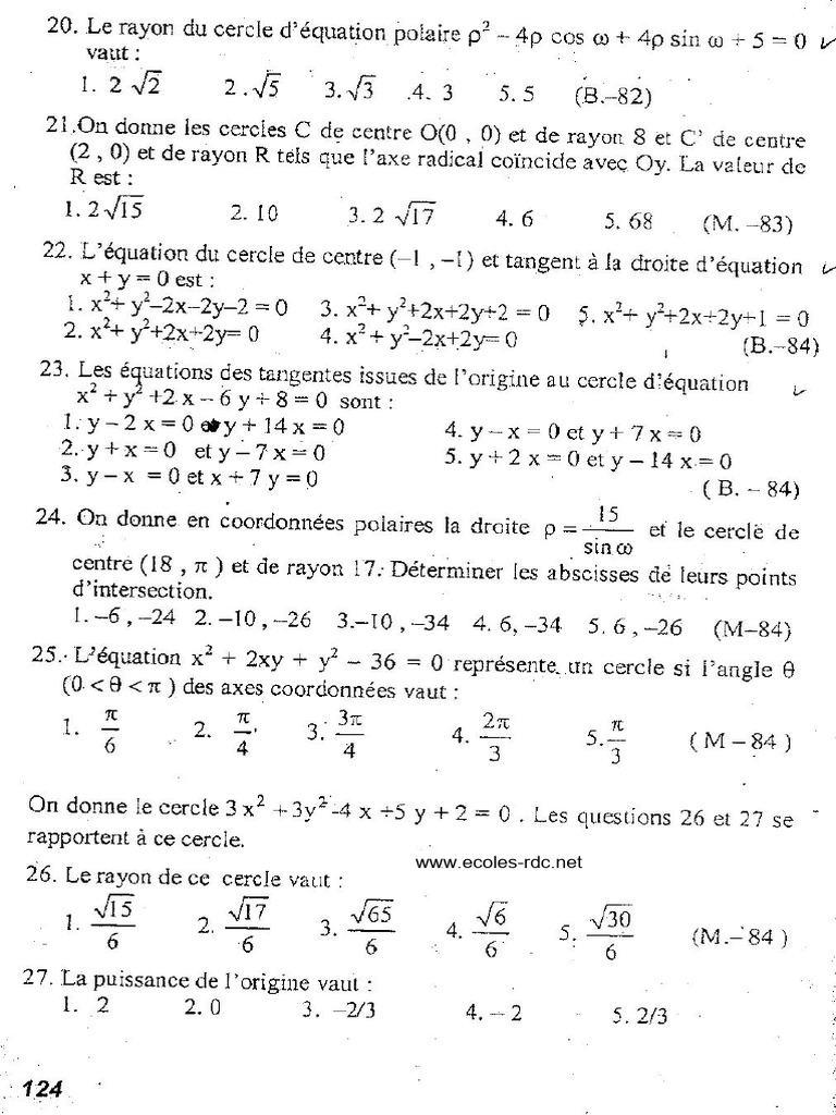 Math Exercices p124 | PDF