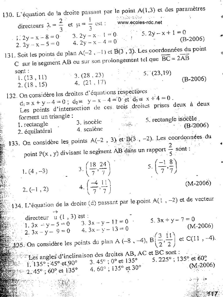 Math Exercices p117 | PDF