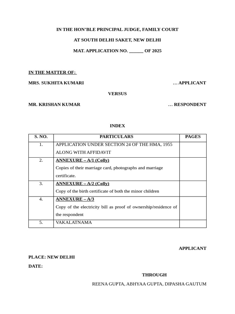 Sukhita - Sec 24 Maintenance | PDF | Affidavit | Social Institutions