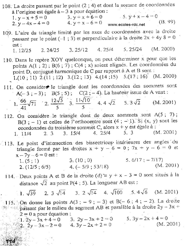 Math Exercices p114 | PDF