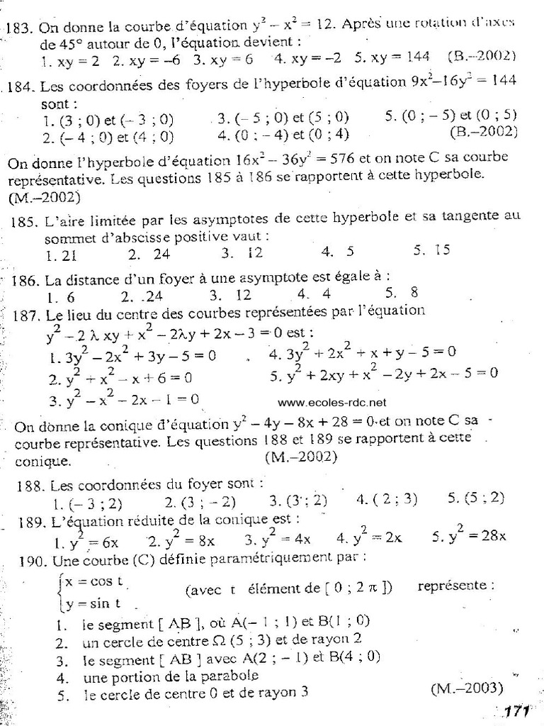Math Exercices p171 | PDF
