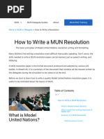 Model UN Made Easy: How To Write A Resolution | PDF | United Nations ...