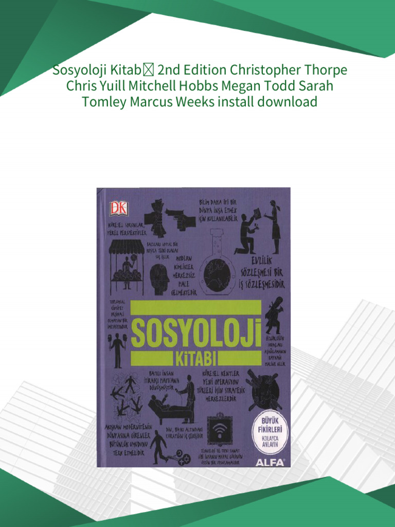 Sosyoloji Kitabı 2nd Edition Christopher Thorpe Chris Yuill Mitchell ...