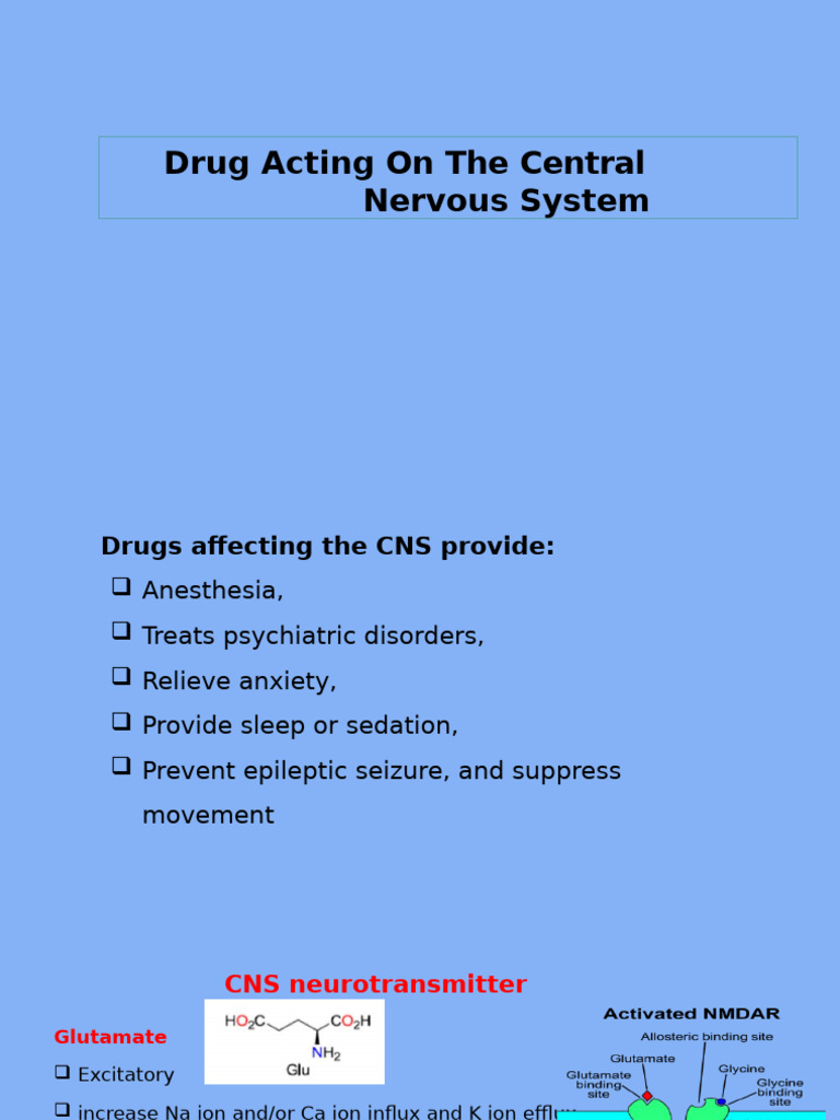 Chapter 3 - Drugs Acting On The Central Nervous System | PDF ...
