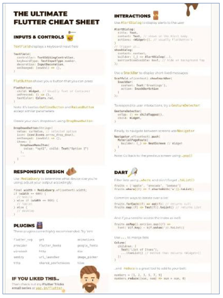 flutter cheat sheet | PDF
