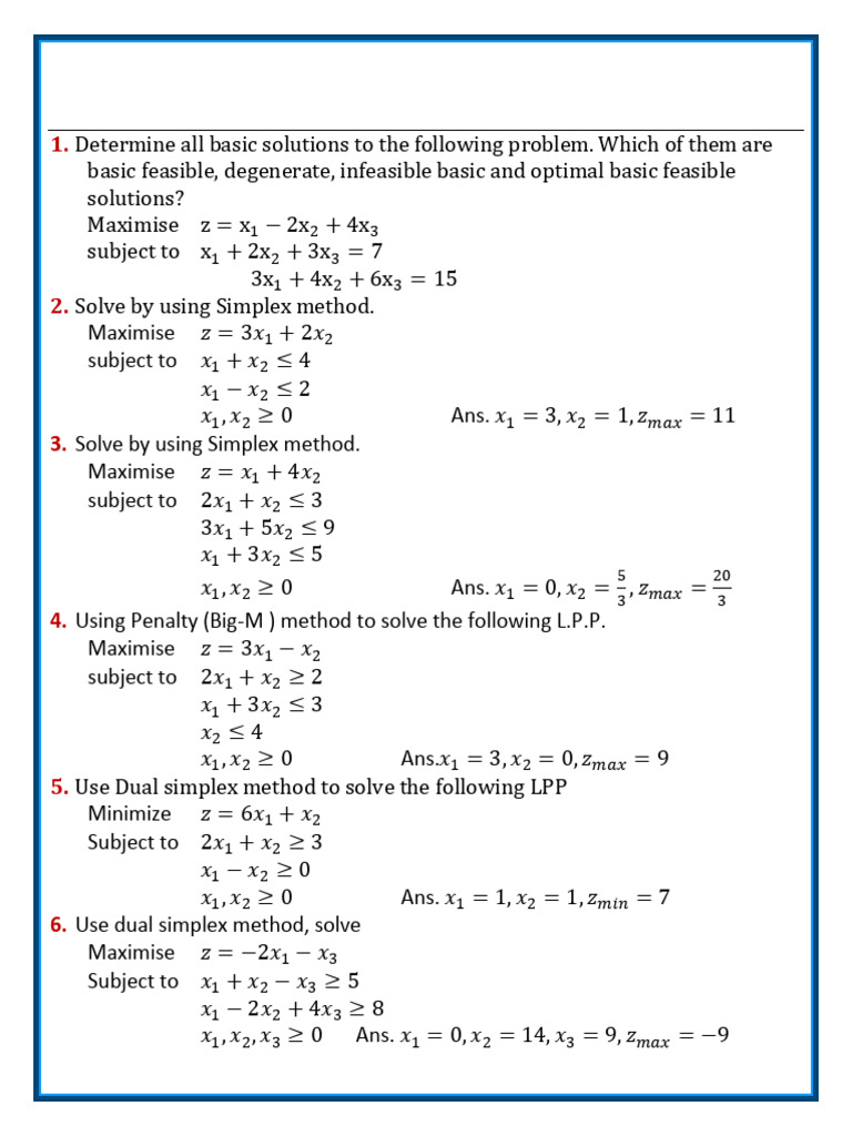 Linear Programming and Optimization Techniques | PDF