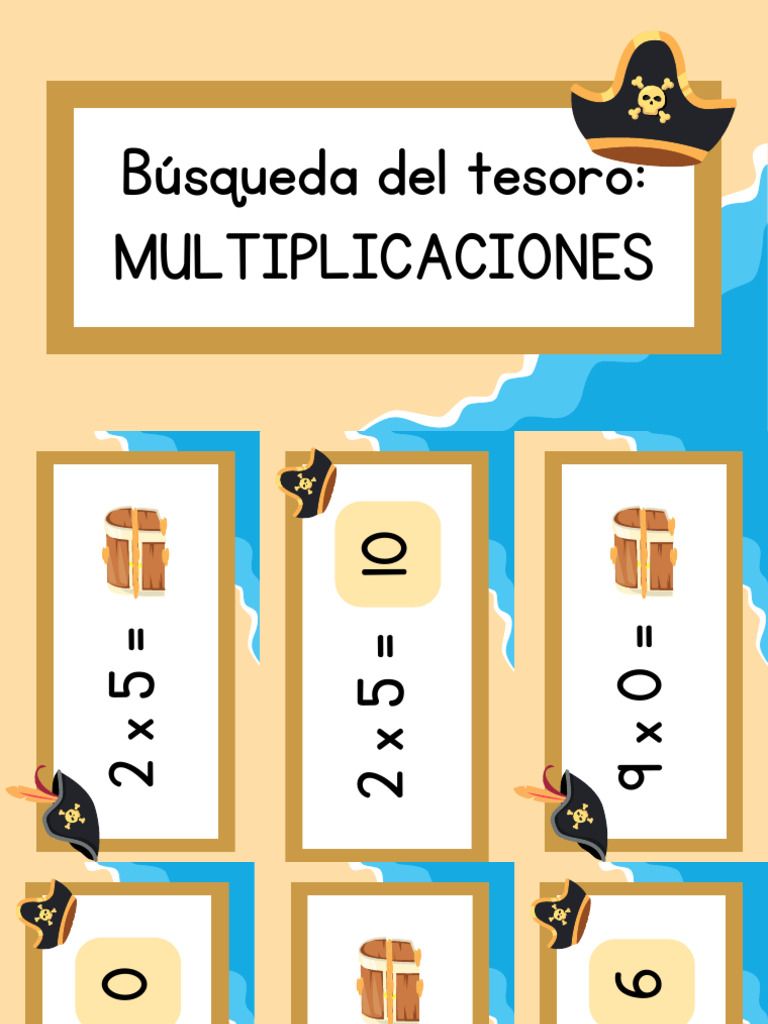 Cartoon Multiplication Busqueda Del Tesoro ListoHunt Math Presentation ...