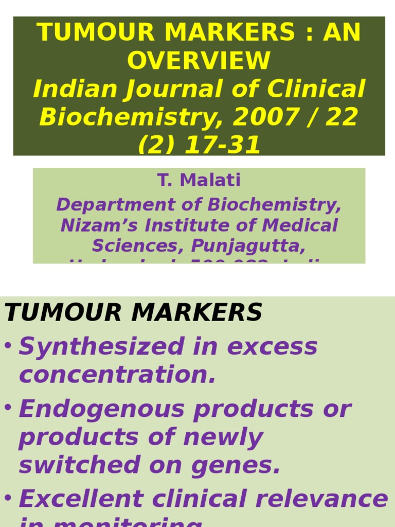 Tumour Markers PPT by DR Vijay | PDF | Prostate Specific Antigen ...