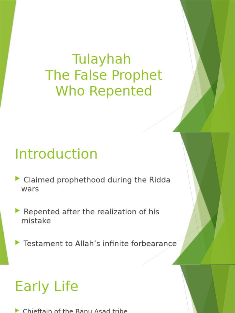 Tulayhah: A False Prophet's Redemption | PDF | Prophets And Messengers ...