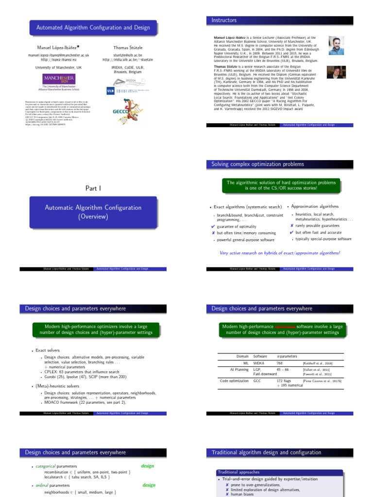 Irace For Optimization | PDF | Mathematical Optimization | Applied Mathematics