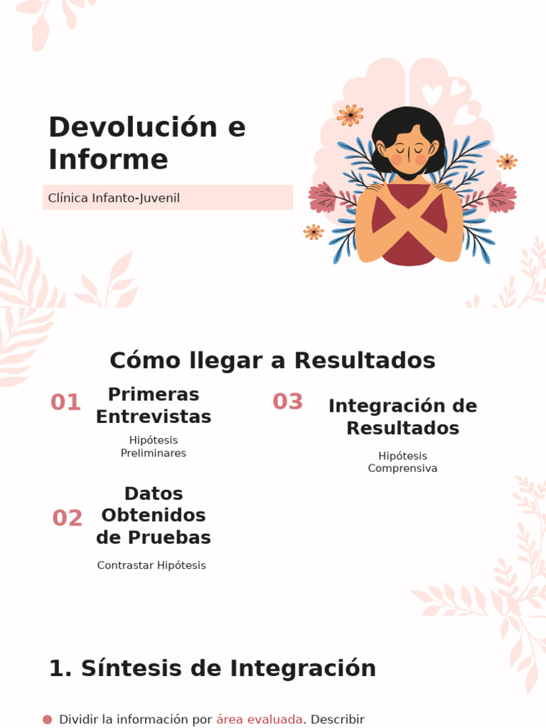 Clase 9 - Devolución Del Proceso e Informe Terapéutico | PDF | Sicología | Conceptos psicologicos