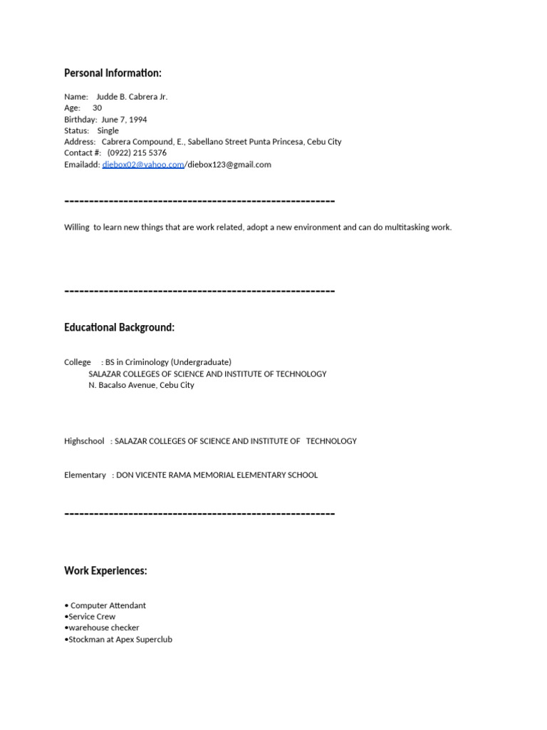 Judde Resume2025 | PDF