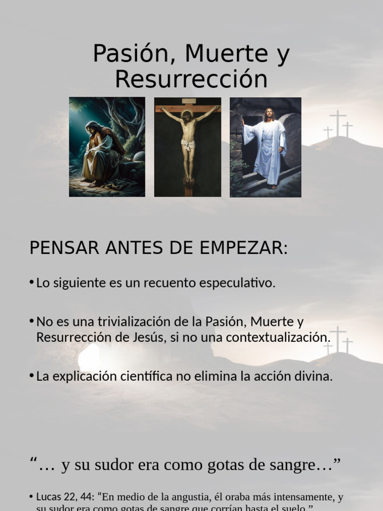 Pasión, Muerte y Resurrección | PDF | La resurrección de Jesús ...