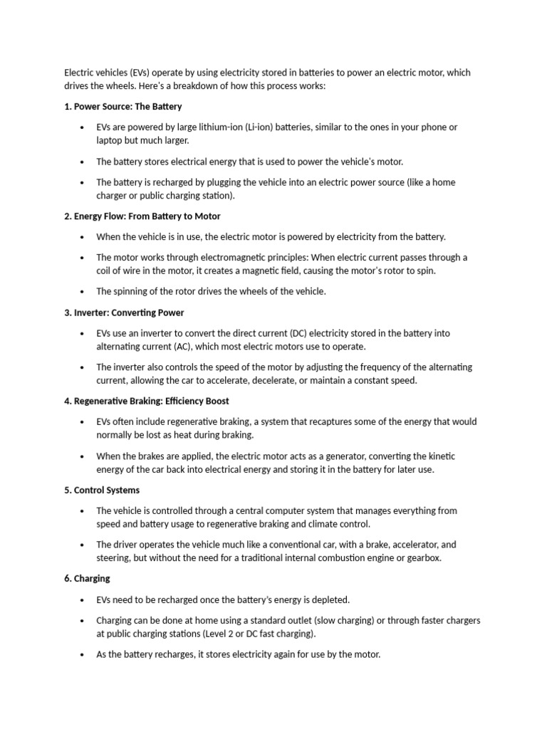 Electric Vehicles NOTES | PDF | Electric Motor | Electric Vehicle
