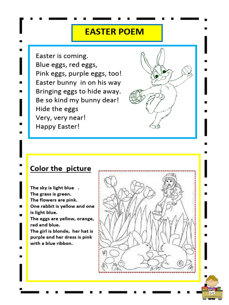 Easter Poem and Coloring Activity | PDF