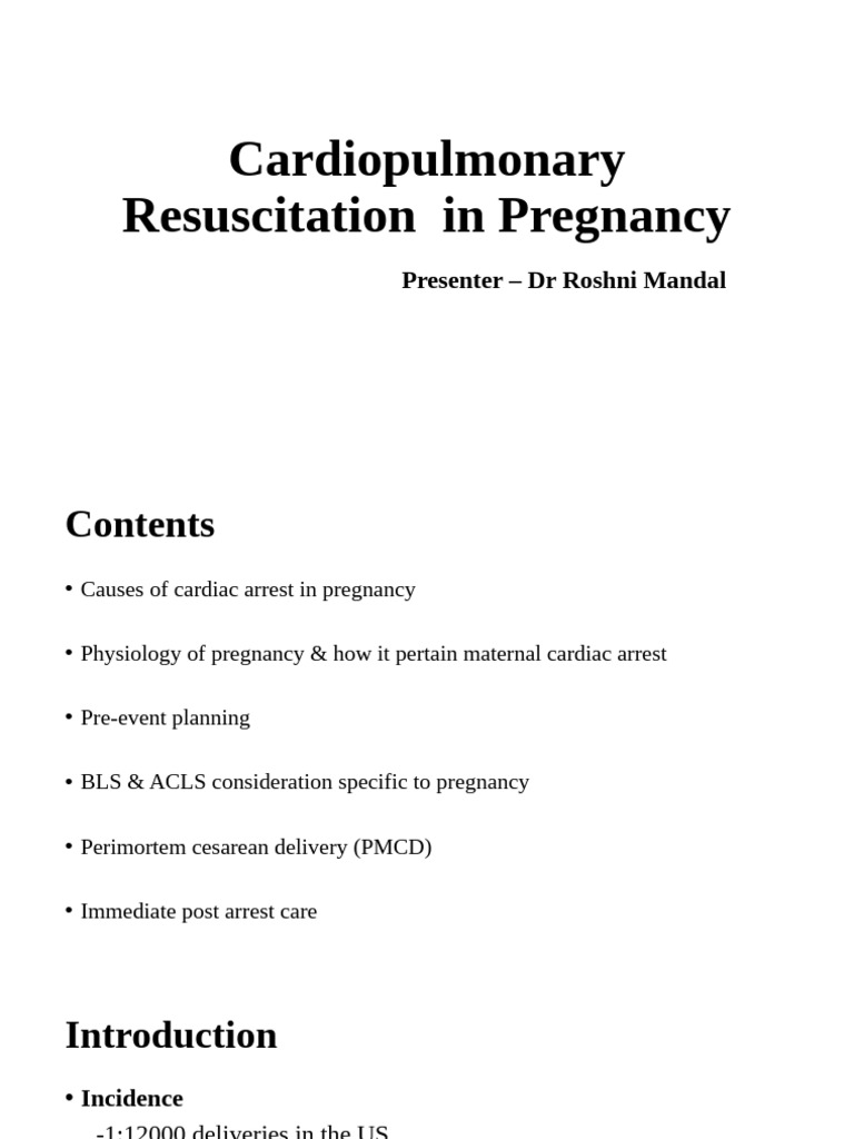 CPR in Pregnancy | PDF | Childbirth | Cardiac Arrest