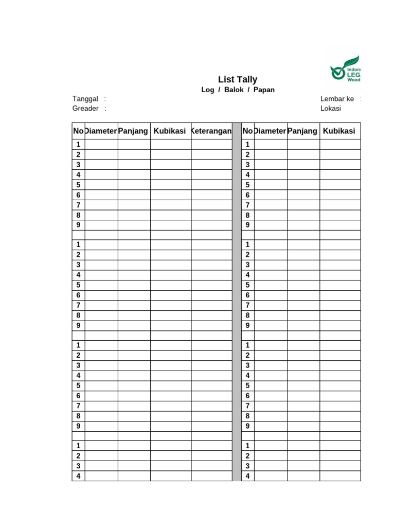 List Tally Log | PDF