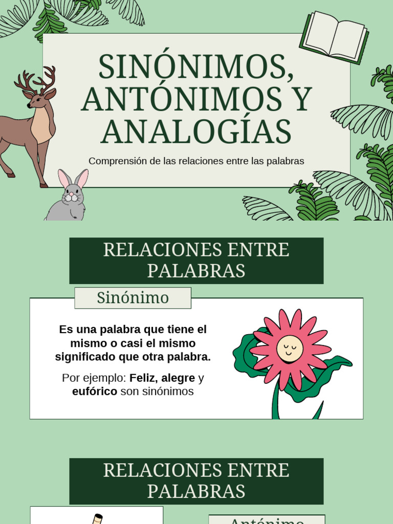 Sinónimos, Antónimos y Analogías | PDF