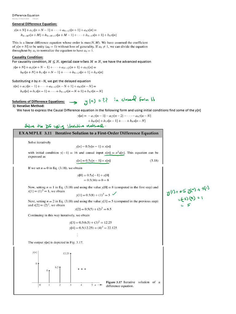 Difference Equation Complete Tutorial | PDF