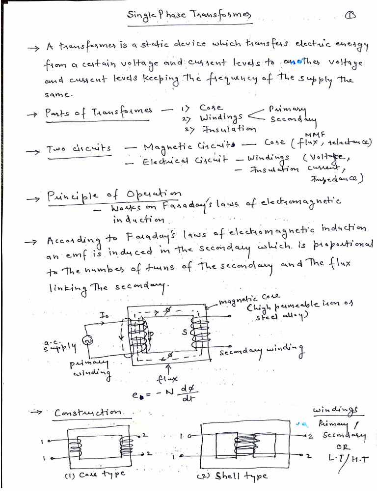 1 PH Transformer - 1 - PDF | PDF