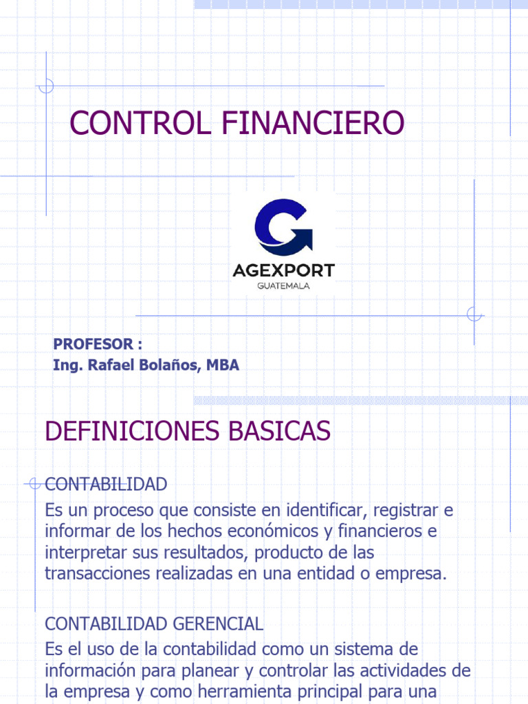 Control Financiero y Contabilidad Básica | PDF | Contabilidad | Hoja de ...