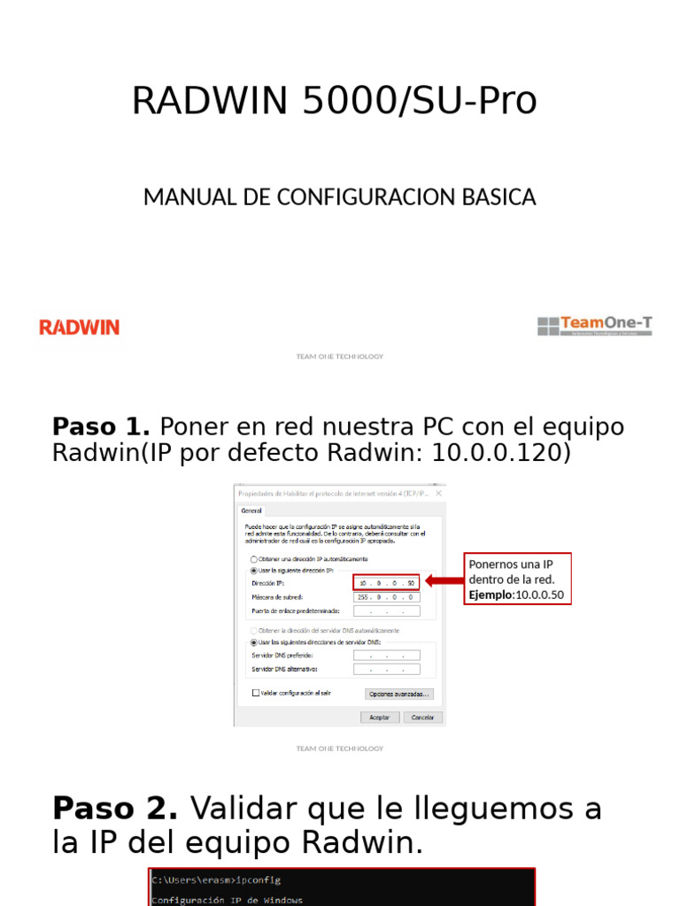 MANUAL Radwin | PDF