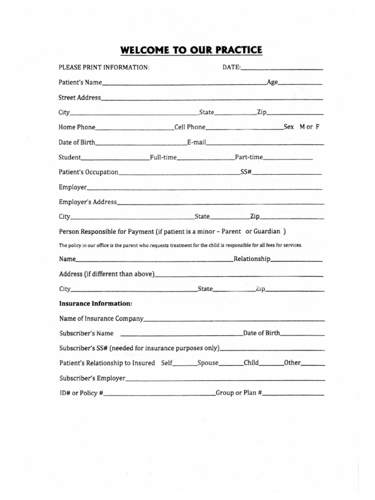 New Patient Form | PDF