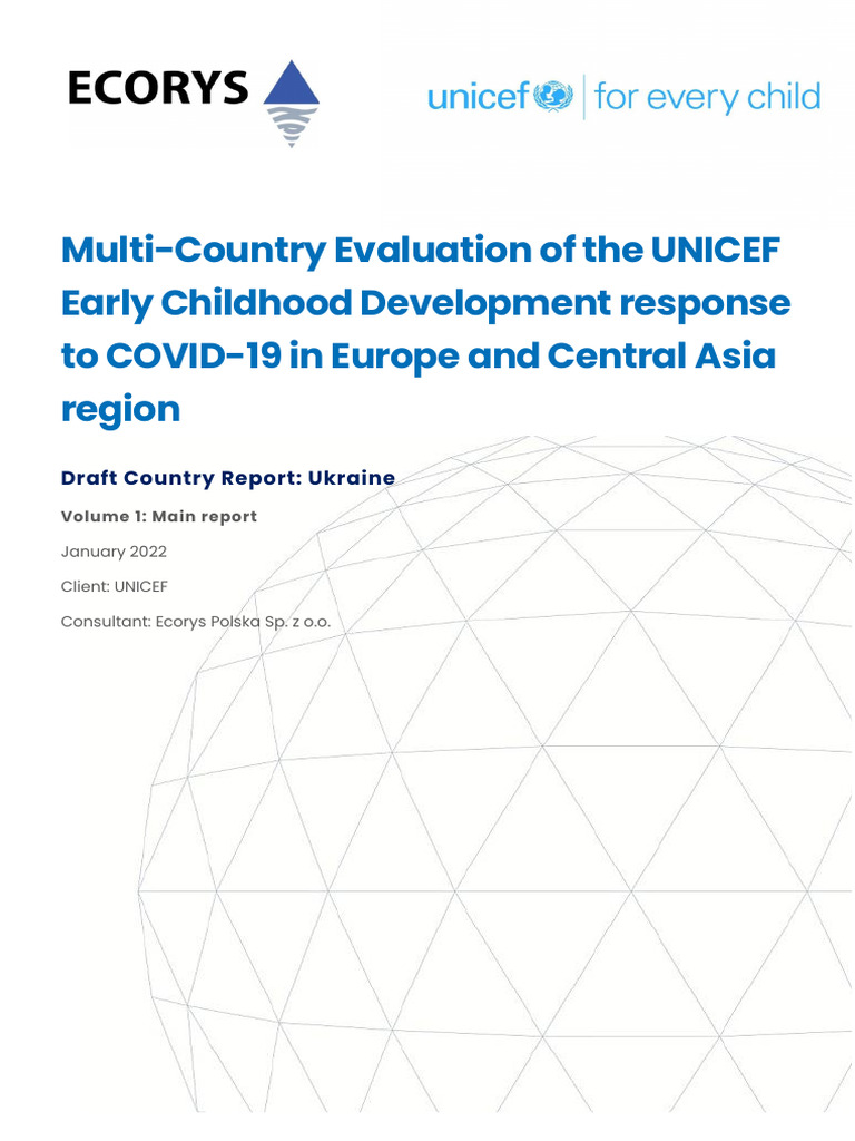 Country Report - Ukraine - UNICE ECD Vol 1 - v4 | PDF | Evaluation | Preschool