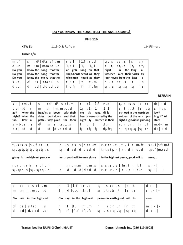Do You Know the Angels' Song? | PDF
