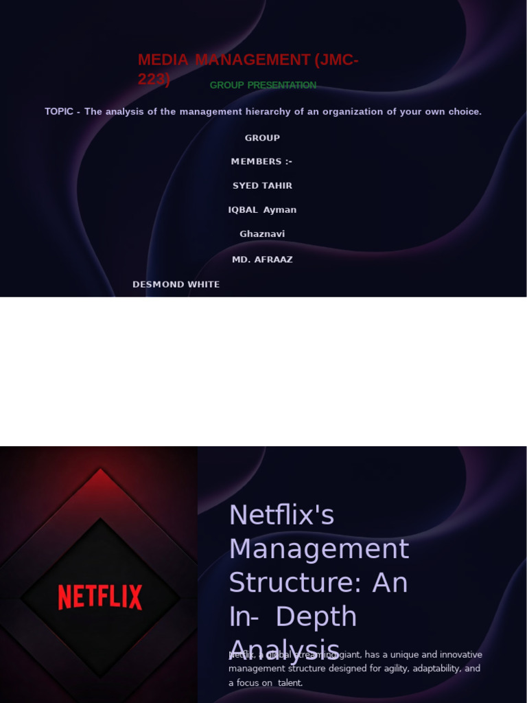 Netflix Management Structure Analysis | PDF | Employee Retention ...
