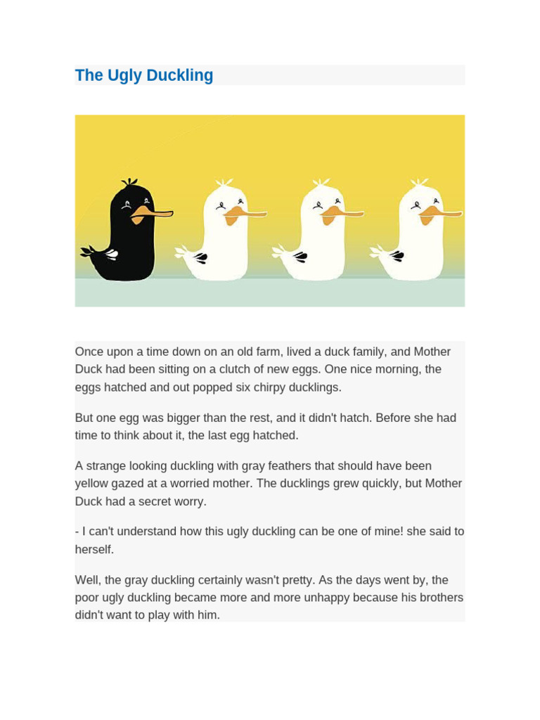 The Ugly Duckling | PDF