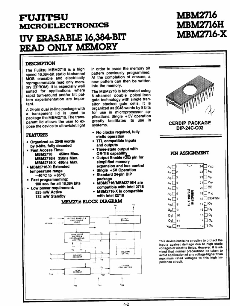 MBM2716 Fujitsu | PDF