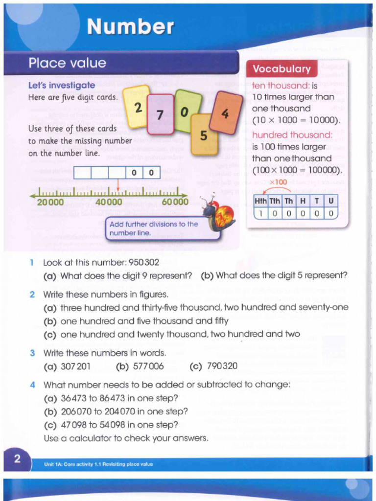 Numbers Grade 5 | PDF