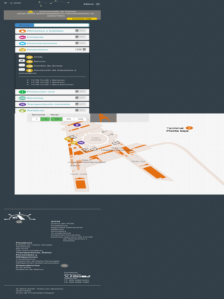 Mapa del Aeropuerto CDMX AICM | PDF