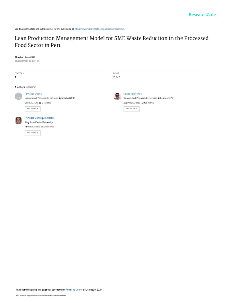 Lean Production Management Model for SME Waste Reduction in the ...