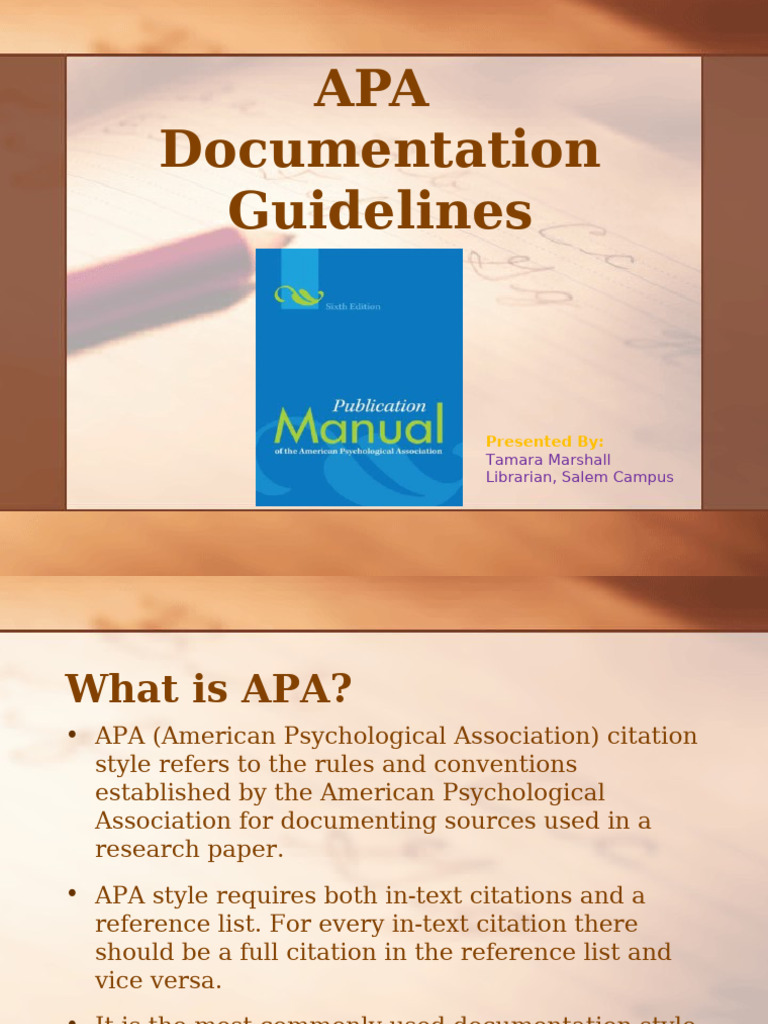 APA Documentation - 6th Edition | PDF | Apa Style | Citation