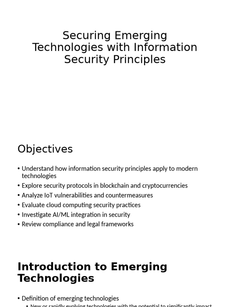 L4 - Securing Emerging Technologies With Information Security ...