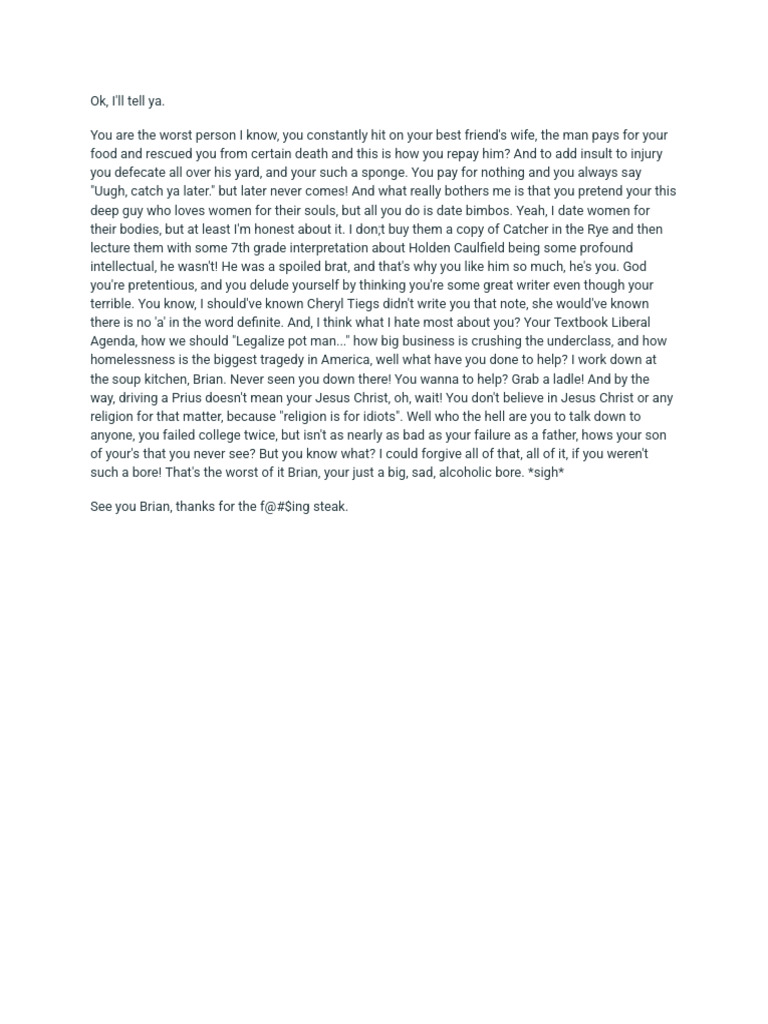 Monologue on Friendship and Betrayal | PDF