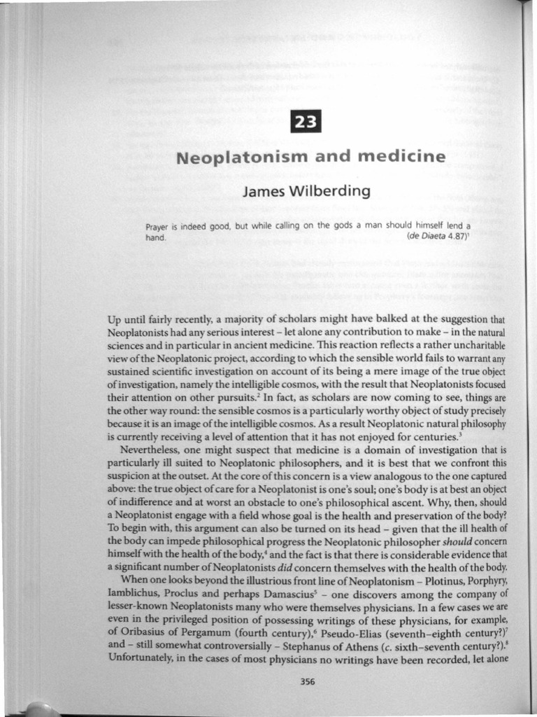 Neoplatonism's Influence on Medicine | PDF | Neoplatonism