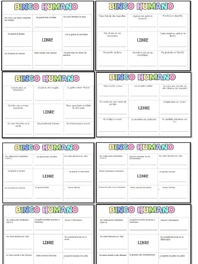 Bingo Humano | PDF