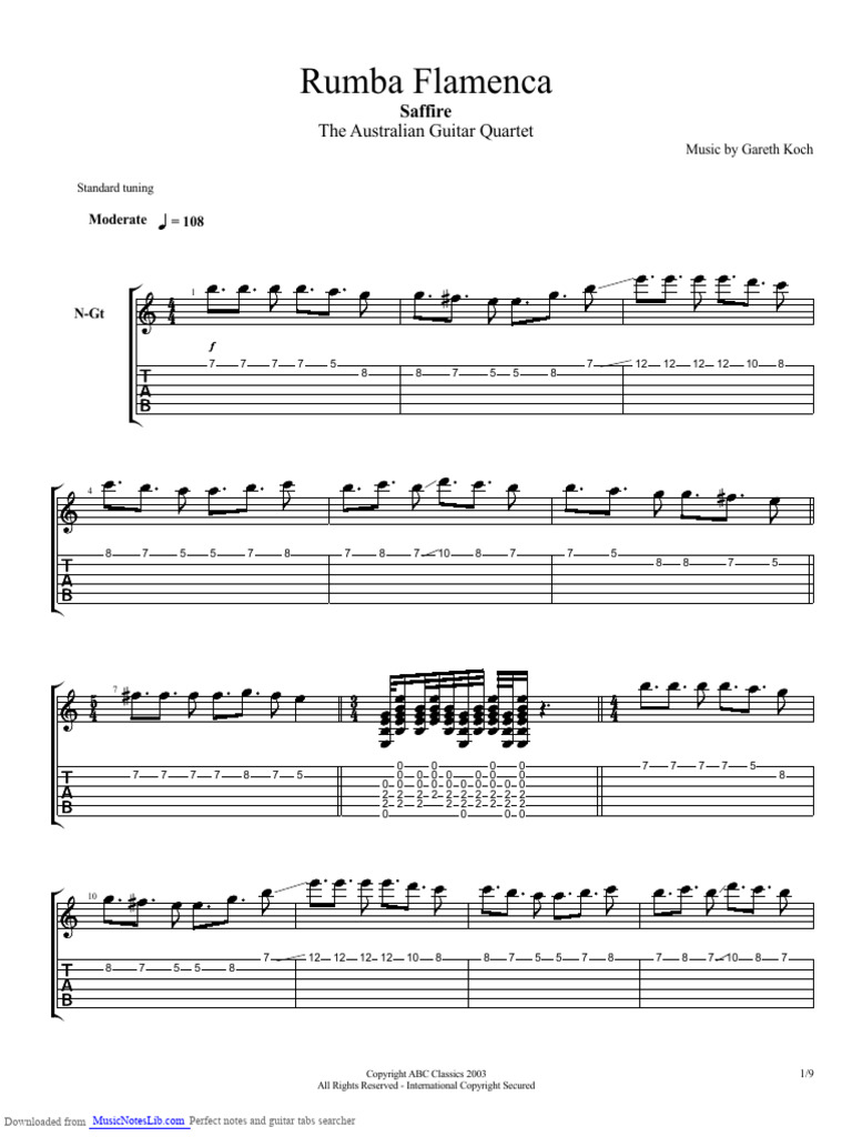 Saffire Rumba Flamenca | PDF | Popular Music | Celtic Musical Instruments