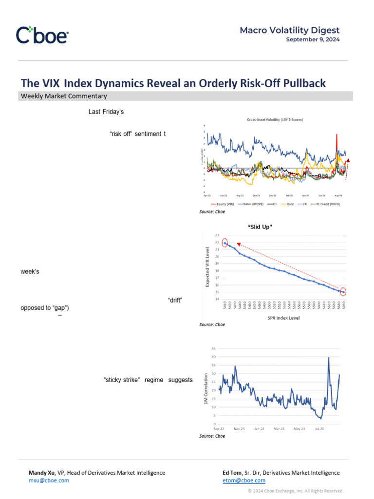 CBOE - VIX Index Dynamics Reveal An Orderly Risk-Off Pullback 9sep2024 ...
