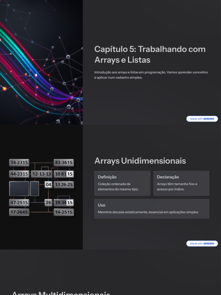 Capitulo 5 Trabalhando Com Arrays e Listas | PDF