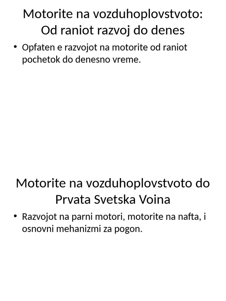 Motors Aircraft History Presentation | PDF