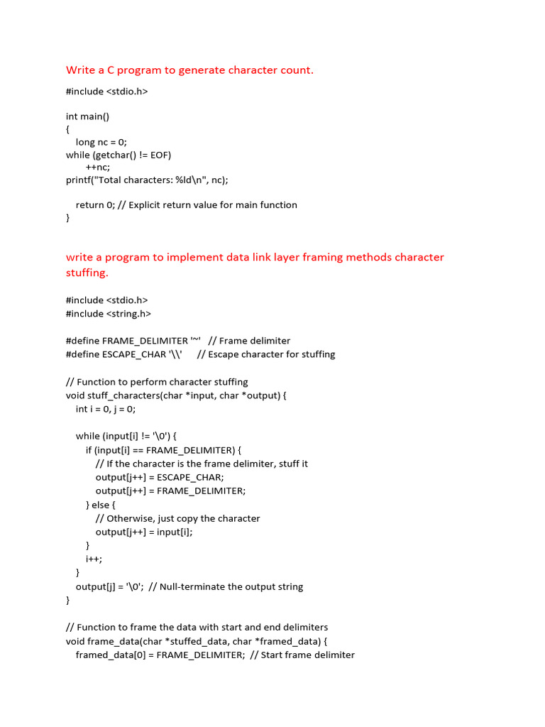 Computer Network Practical Programme 1 | PDF | Computer Programming | Computing